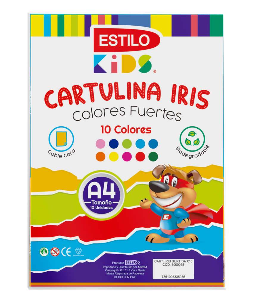 CARTULINA IRIS T/I F-10COL ESTILO 1000058 – Almacenes Mirna